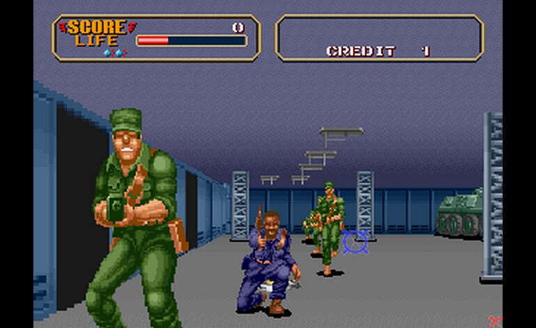 Play Line of Fire / Bakudan Yarou (Japan, FD1094 317-0134) • Arcade GamePhD