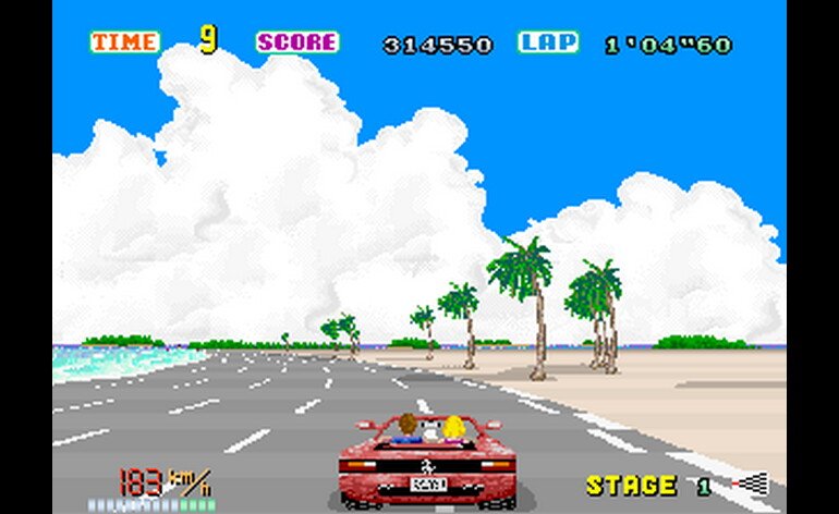 Play Out Run (deluxe sitdown) (Enhanced Edition v1.0.3) • Arcade GamePhD